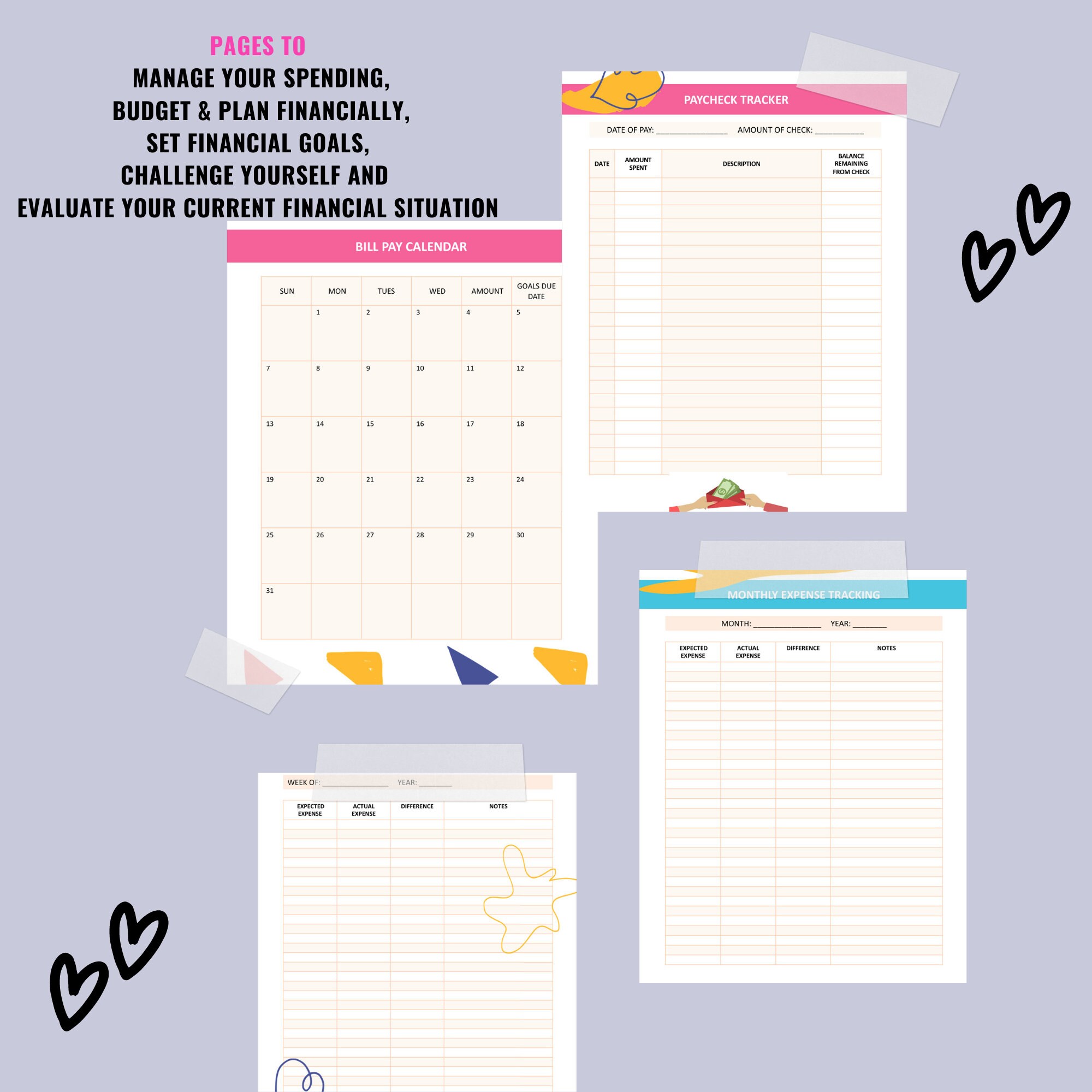 Ultimate Budget & Finance Planner Printable Bundle , Money Saving ...