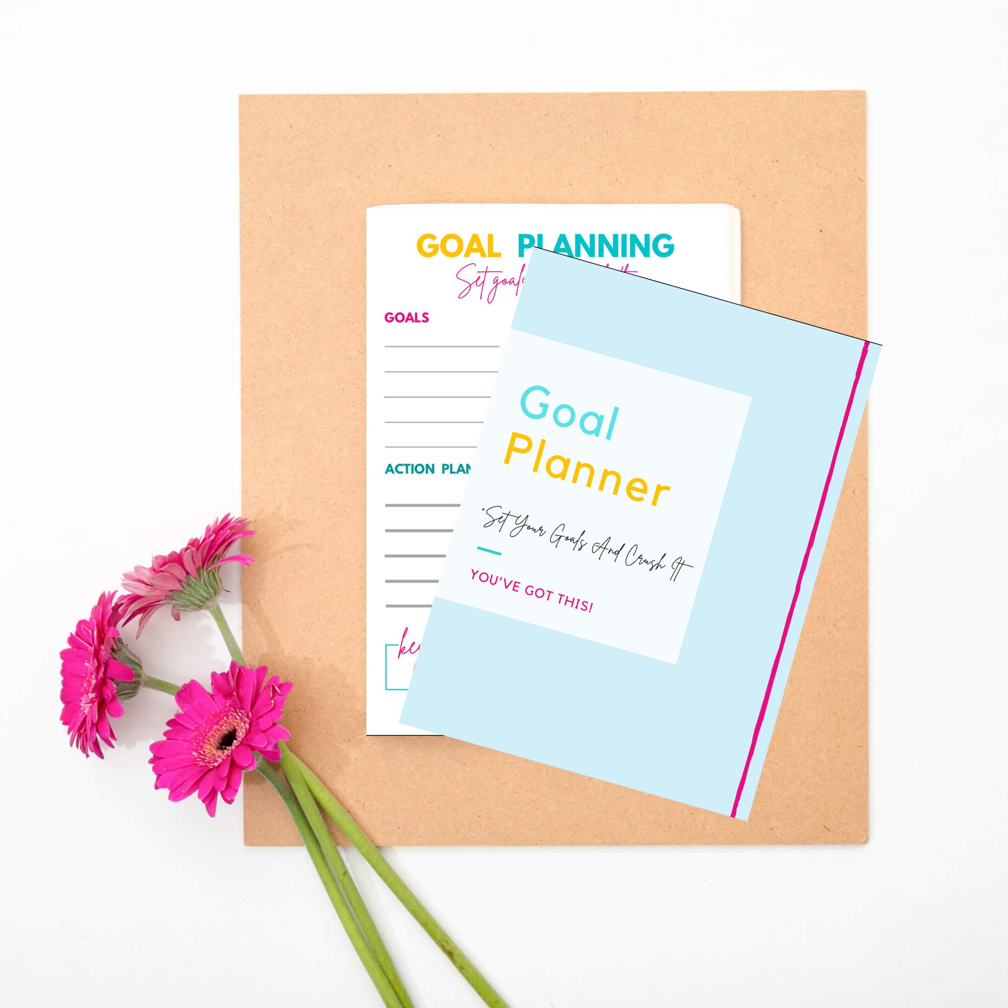 Goal Planner Printable PDF, Printable Goal Tracking Templates Bundle ...