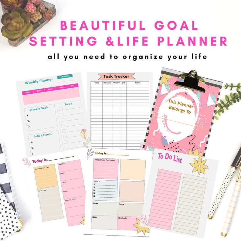Life Planner & Goal Setting Printable PDF, Ultimate Life Binder ...