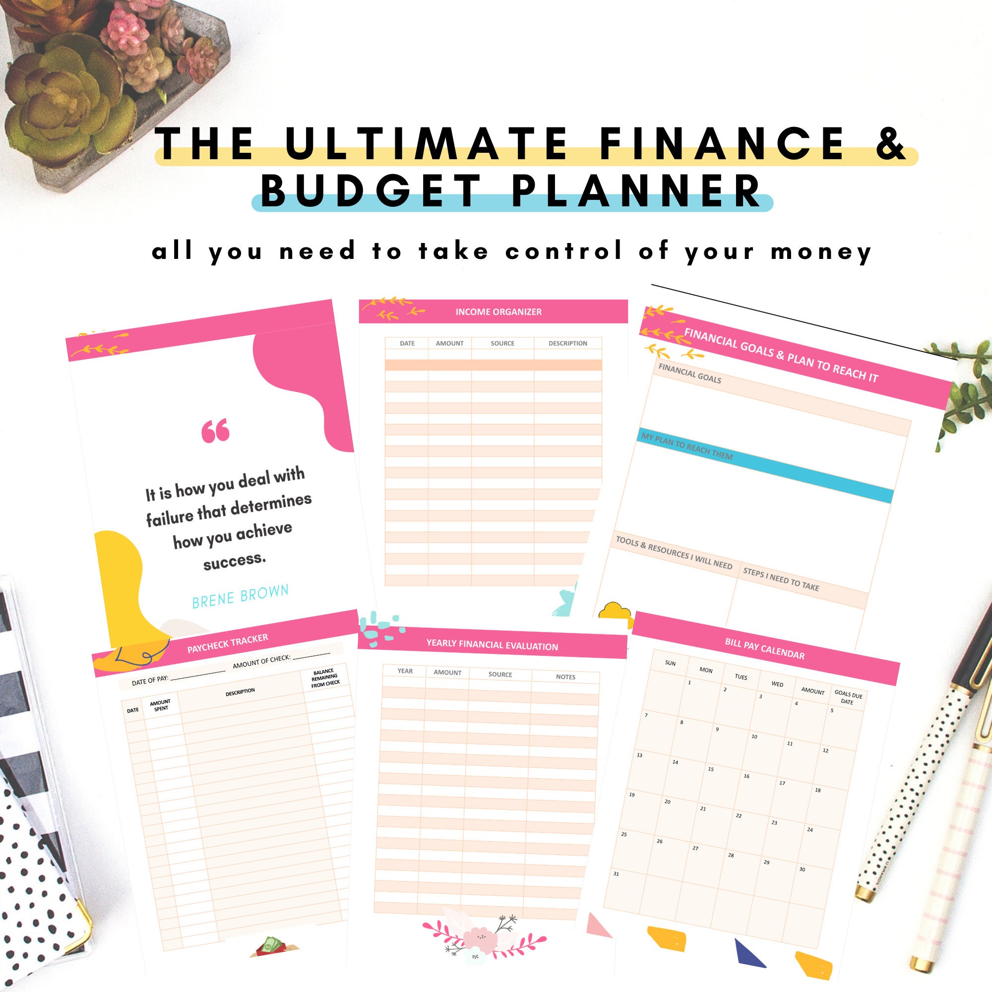 Ultimate Budget & Finance Planner Printable Bundle , Money Saving ...