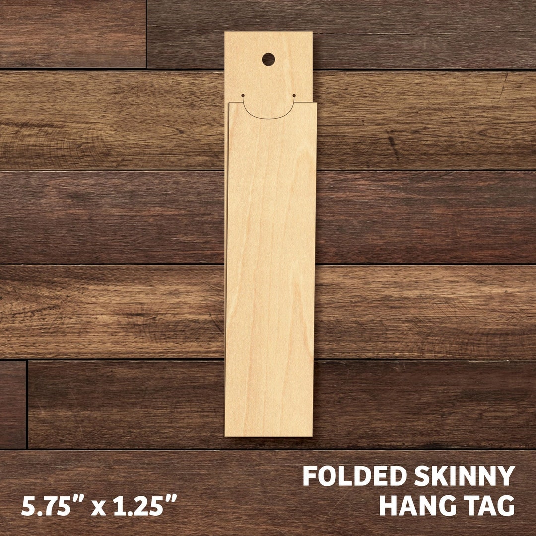 Folded Skinny Hang Tag, Sets of 25 - Etsy