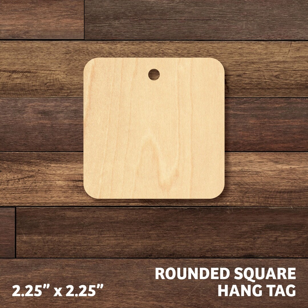 Rounded Square Hang Tag, Sets of 25 - Etsy