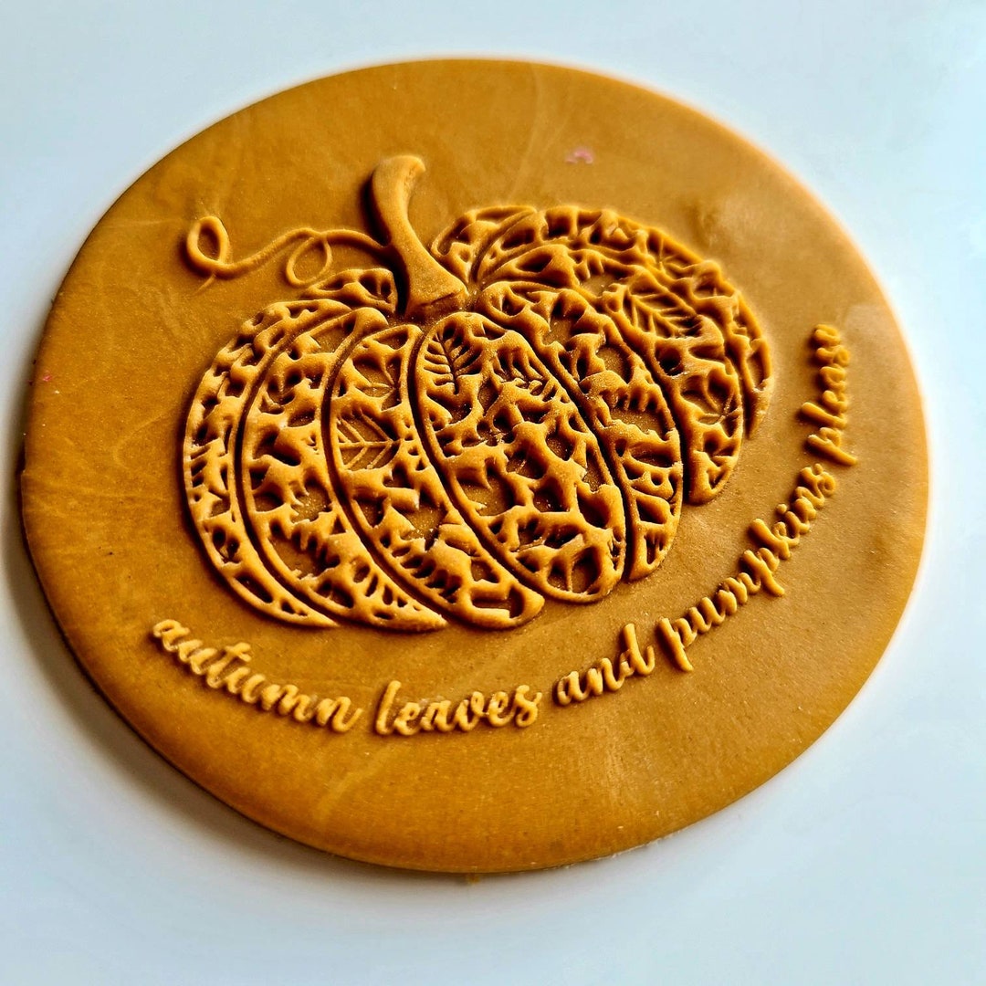 Fall Pumpkin Embosser| Cookie Embosser| Fondant Cookie Stamp| Cupcake ...