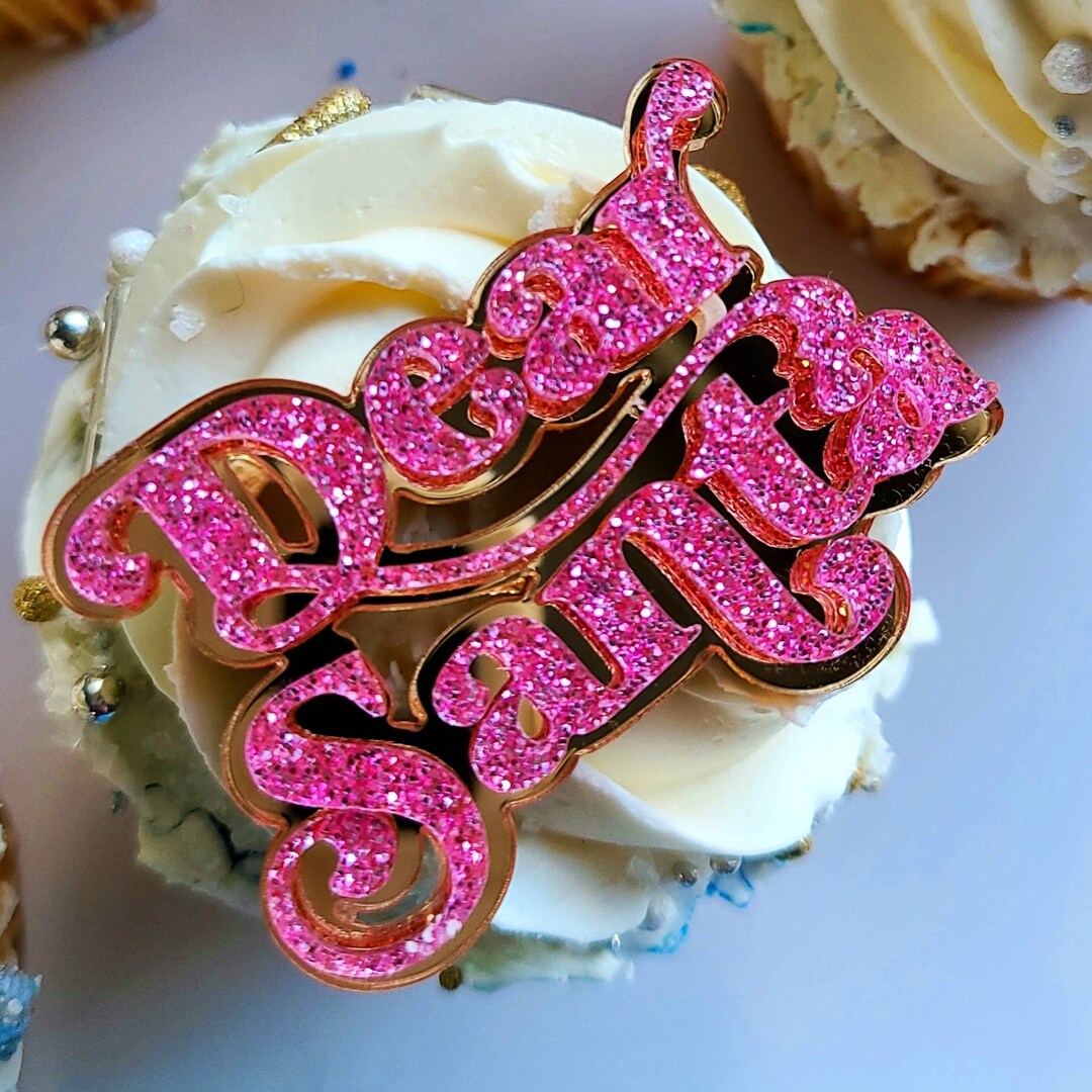 Christmas Cupcake Gems| Mirror Acrylic | Cupcake Topper| Acrylic ...