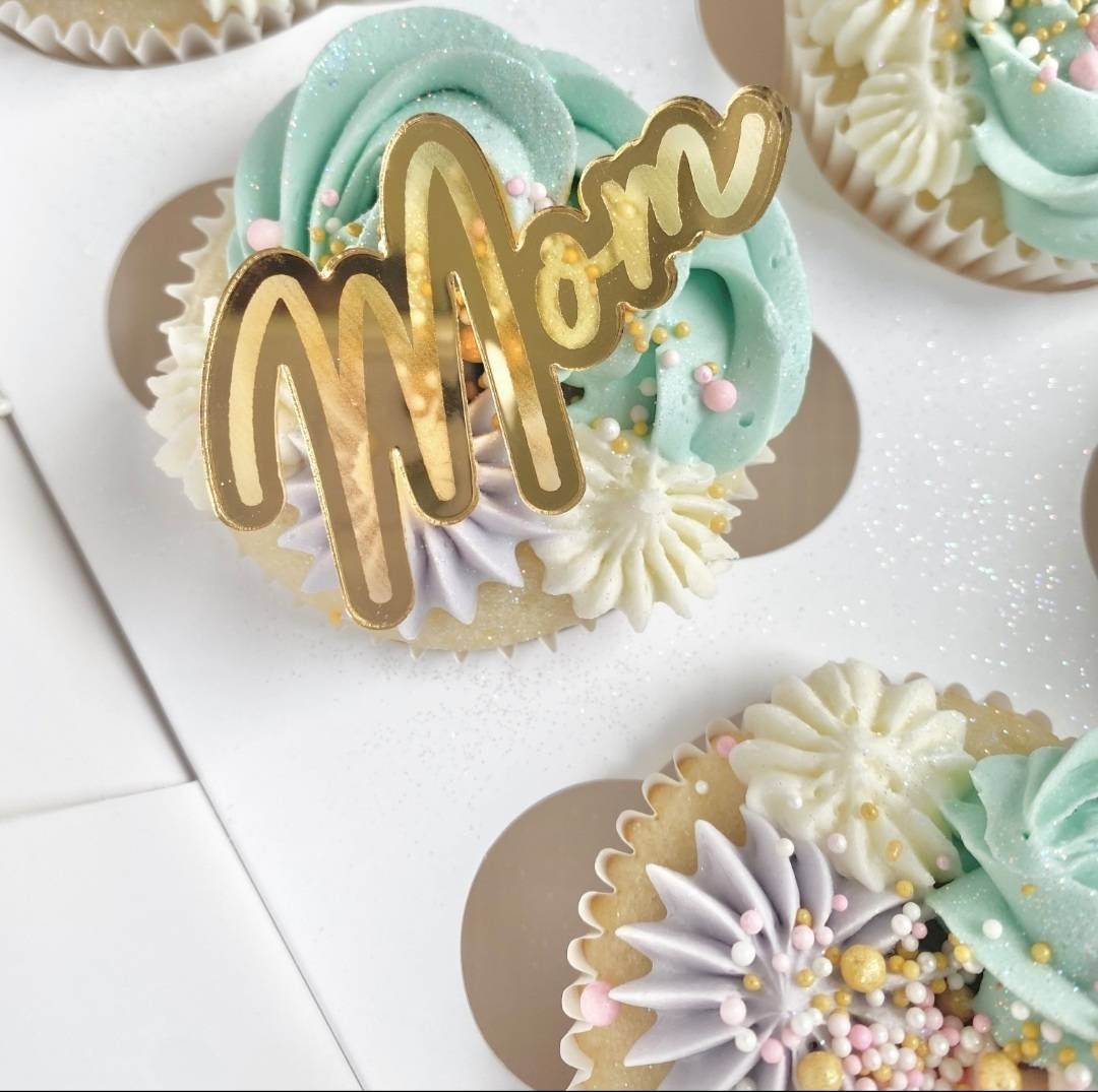 Mother's Day Cupcake Gems| Acrylic Charms | Cupcake Topper| Acrylic ...