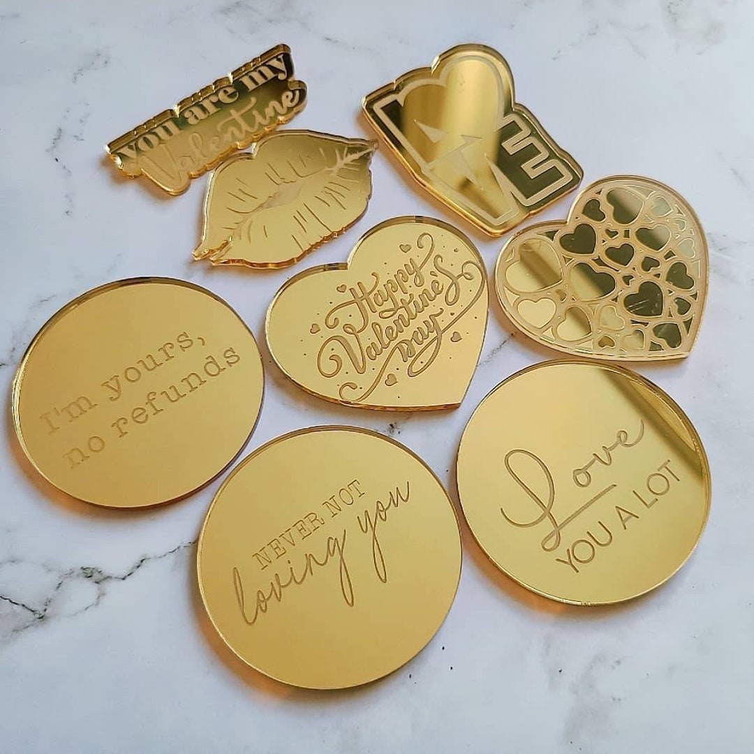 Valentine Cupcake Gems| Acrylic Charms | Cupcake Topper| Acrylic ...