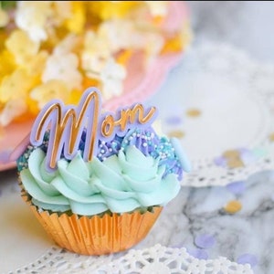 Mother's Day Cupcake Gems| Acrylic Charms | Cupcake Topper| Acrylic ...