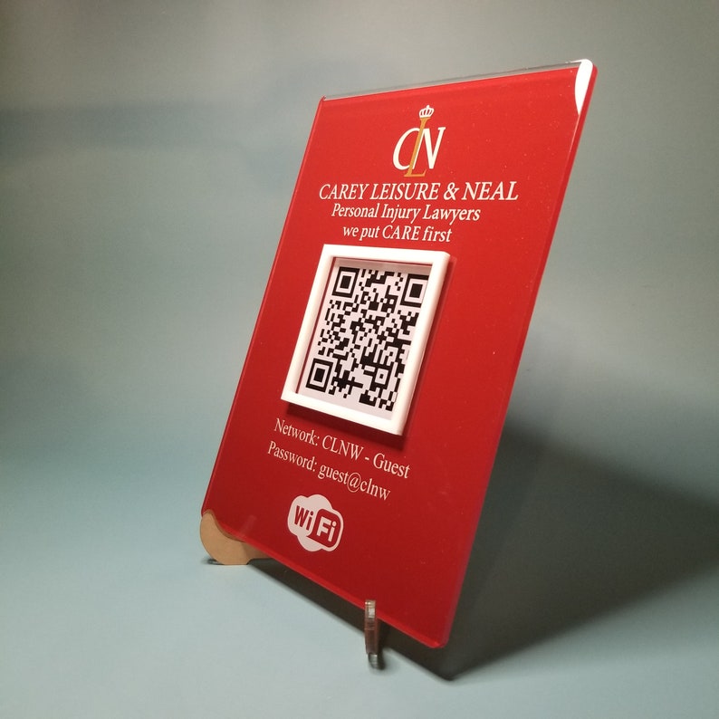 Mini QR Display Sign Mini QR Code Social Media Sign - Etsy