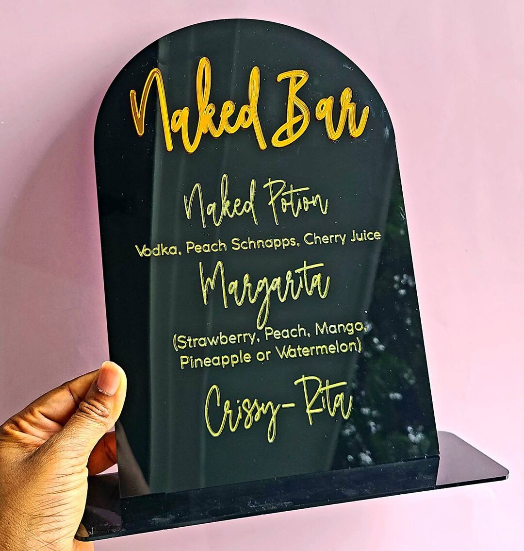 Bar Table Sign | Acrylic Custom Bar Sign | Custom Bar Menu | Wedding ...