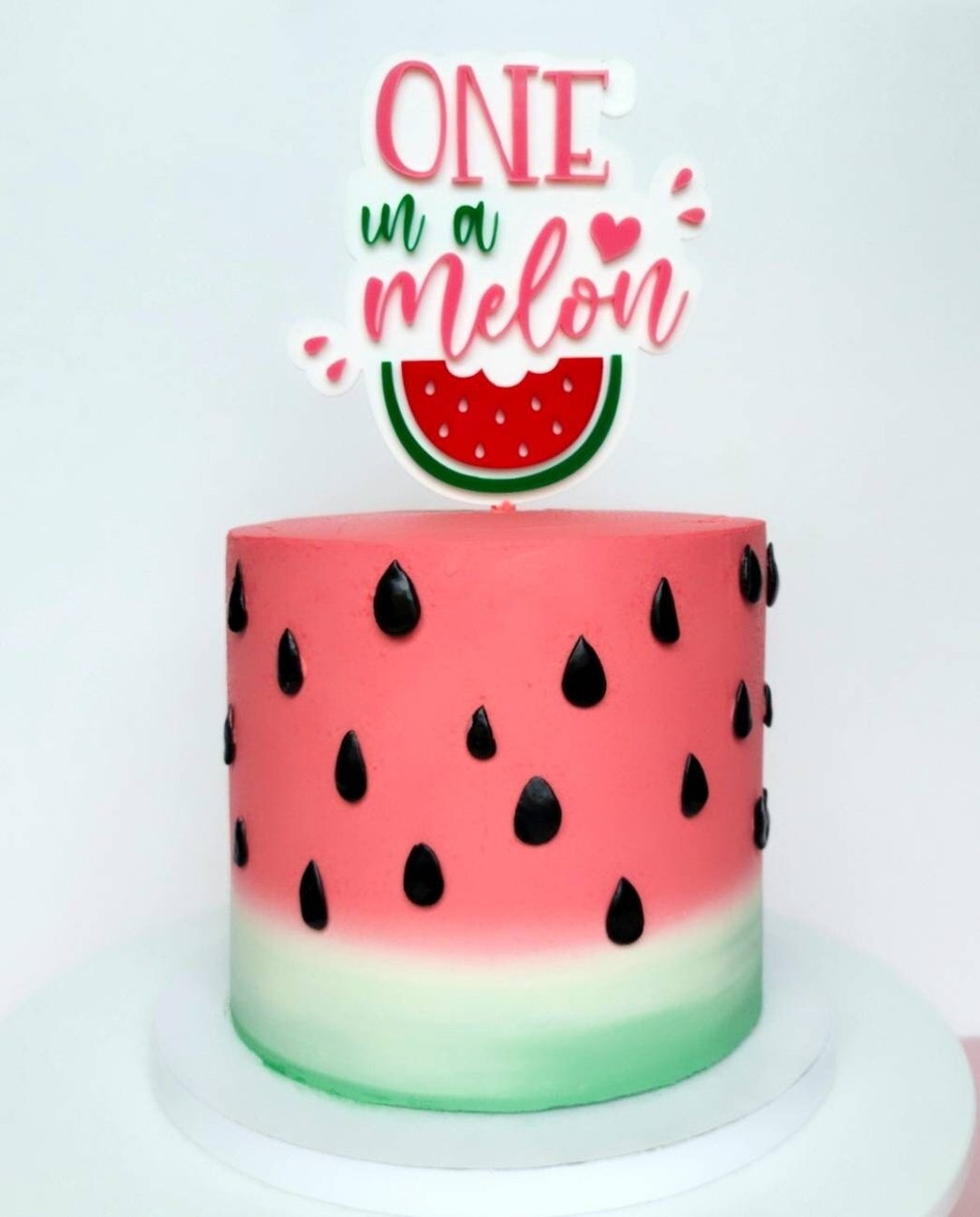 One in a Melon Cake Topper| Acrylic Cake Topper| Layered Cake Topper ...
