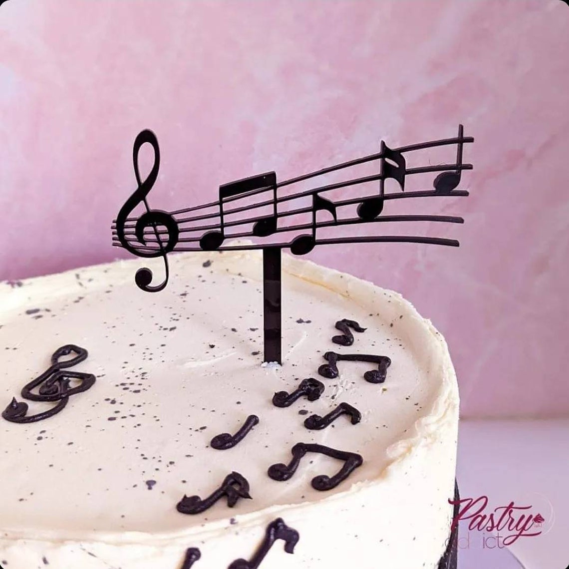 Musical Note Cake Topper Custom Cake Topper Mirror Cake - Etsy