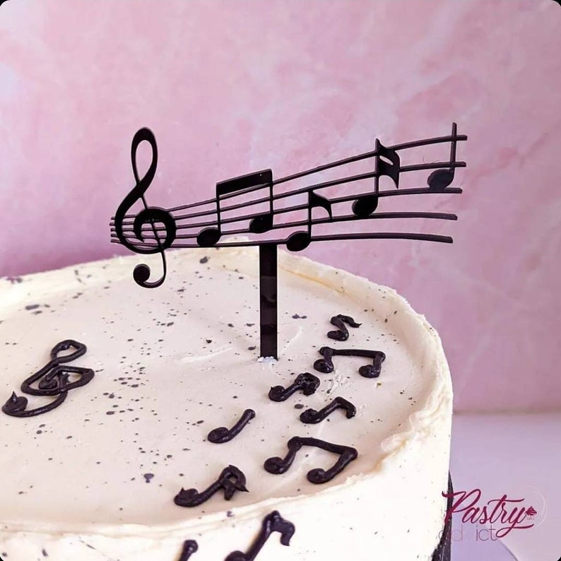 Musical Note Cake Topper Custom Cake Topper Mirror Cake - Etsy
