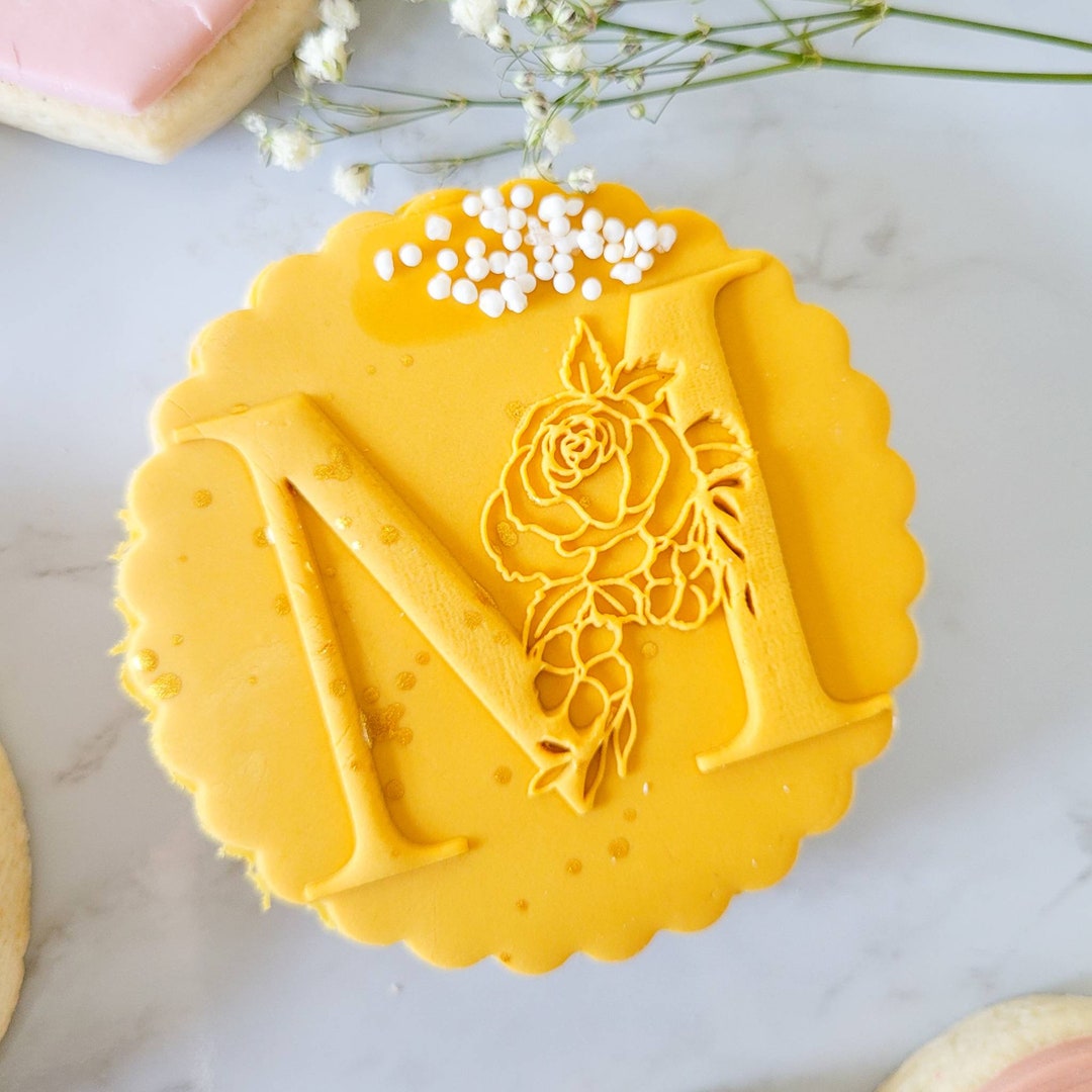 Monogram Fondant Embosser |mothers Day Fondant Stamp| Cupcake Embosser ...