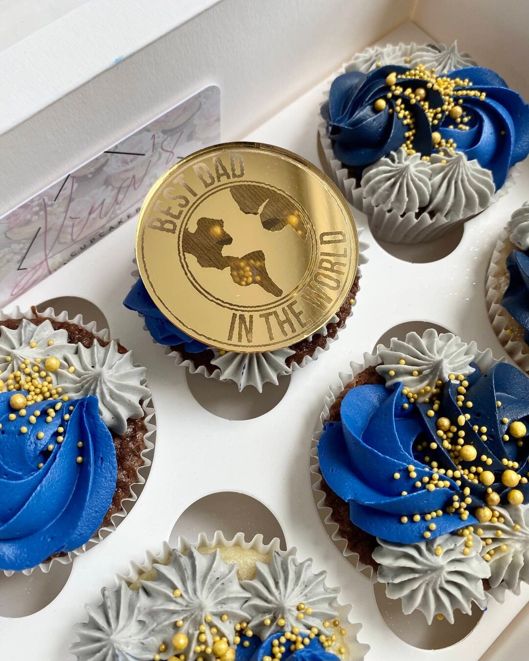 Fathers Day Cupcake Gems | Mirror Acrylic | Cupcake Disc | Cupcake ...