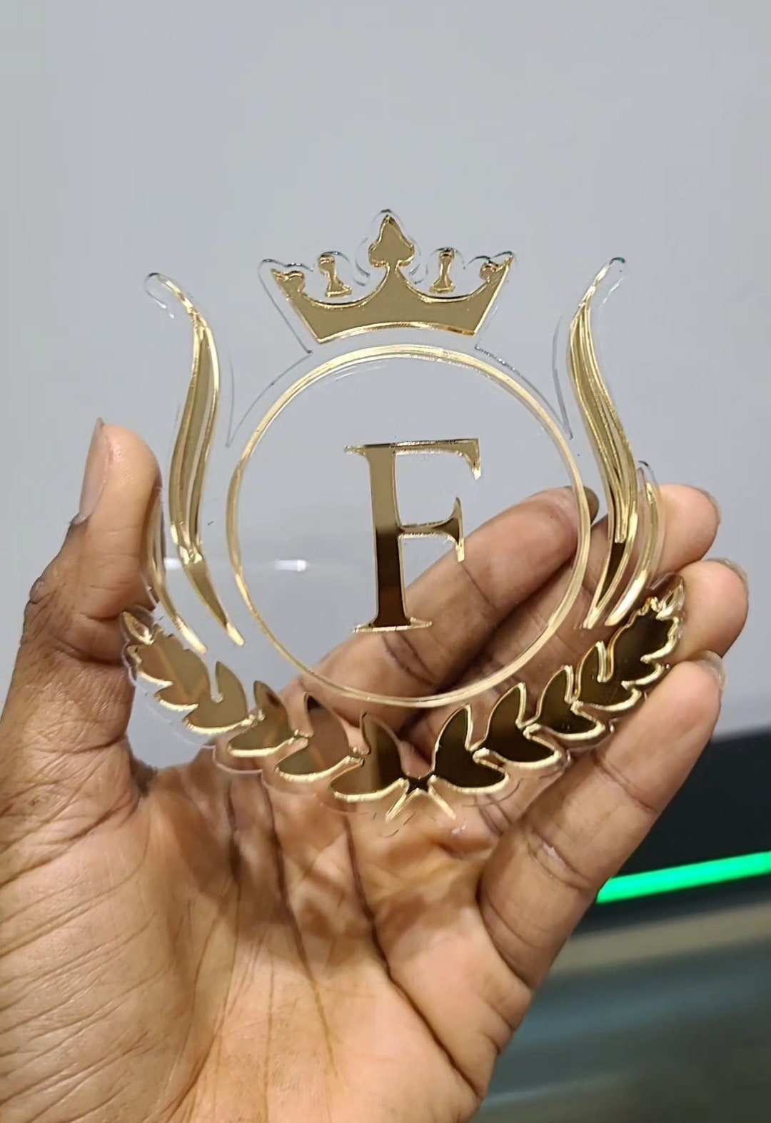 Baroque Frame Cake Charm | Wedding Ornate Frame Charm| Monogram Cake ...