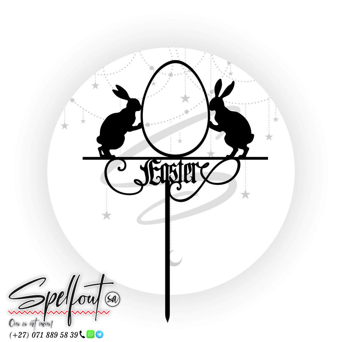 Cake Topper SVG File, Easter Cupcake Topper SVG, Instant Download ...