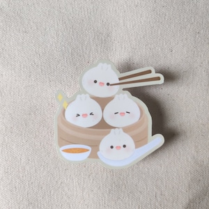 Cute Xiao Long Bao Sticker Asian Food Sticker, Laptop Sticker ...