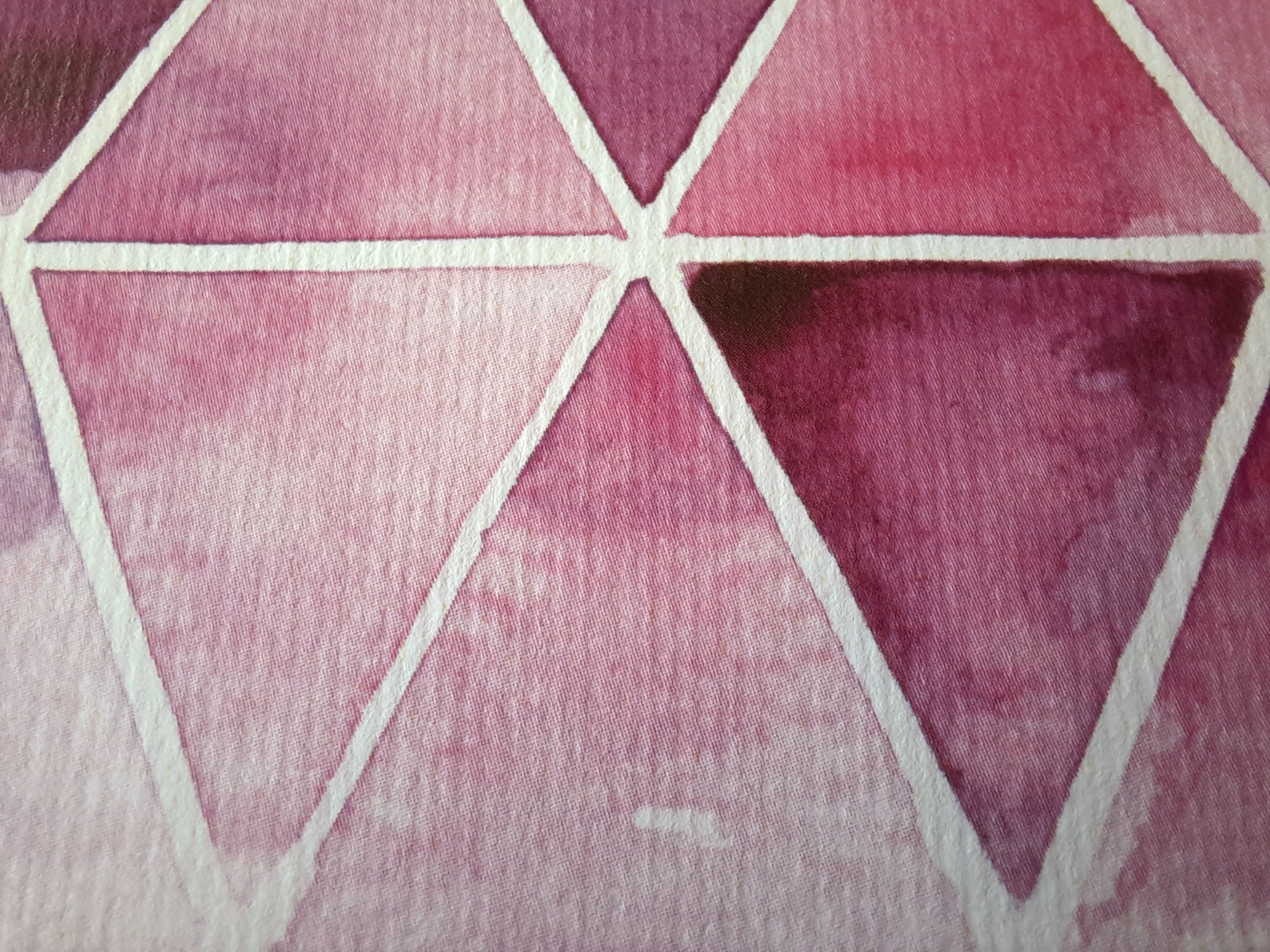 Pink Triangles, Abstract Wall Art - Etsy UK