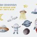 Watercolor Baby Astronaut Clipart - Etsy