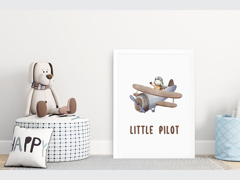 Watercolor Airplane PNG, Baby Cliptart Nursery - Etsy
