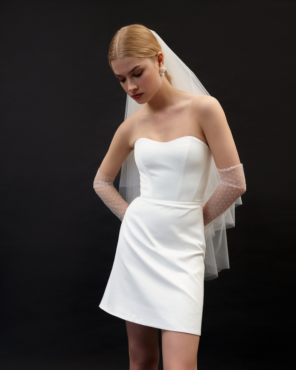 Modern Mini Wedding Dress Simple Wedding Dress Mini Dress - Etsy