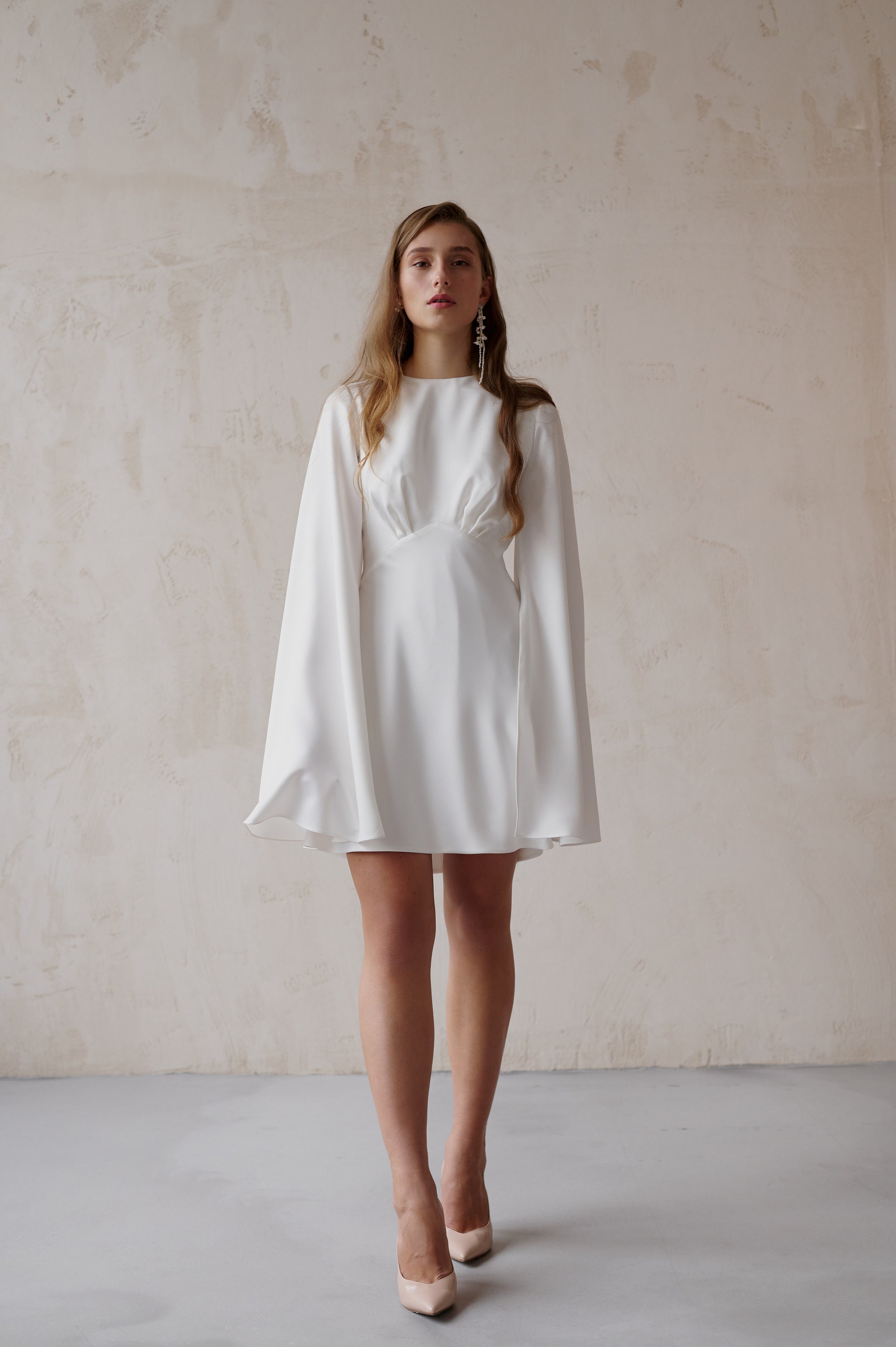 Mini Wedding Dress, Short Reception Wedding Dress, Mini Wedding Dress ...