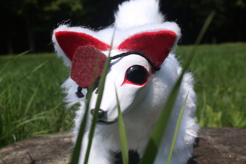 Wolf-fox Posable Art Doll With Eyepatch - Etsy