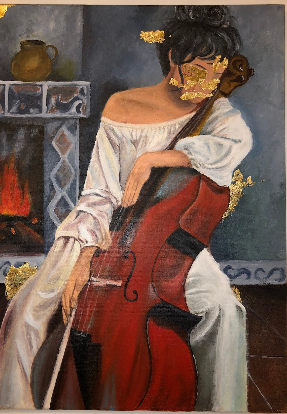 Cello Painting - Etsy