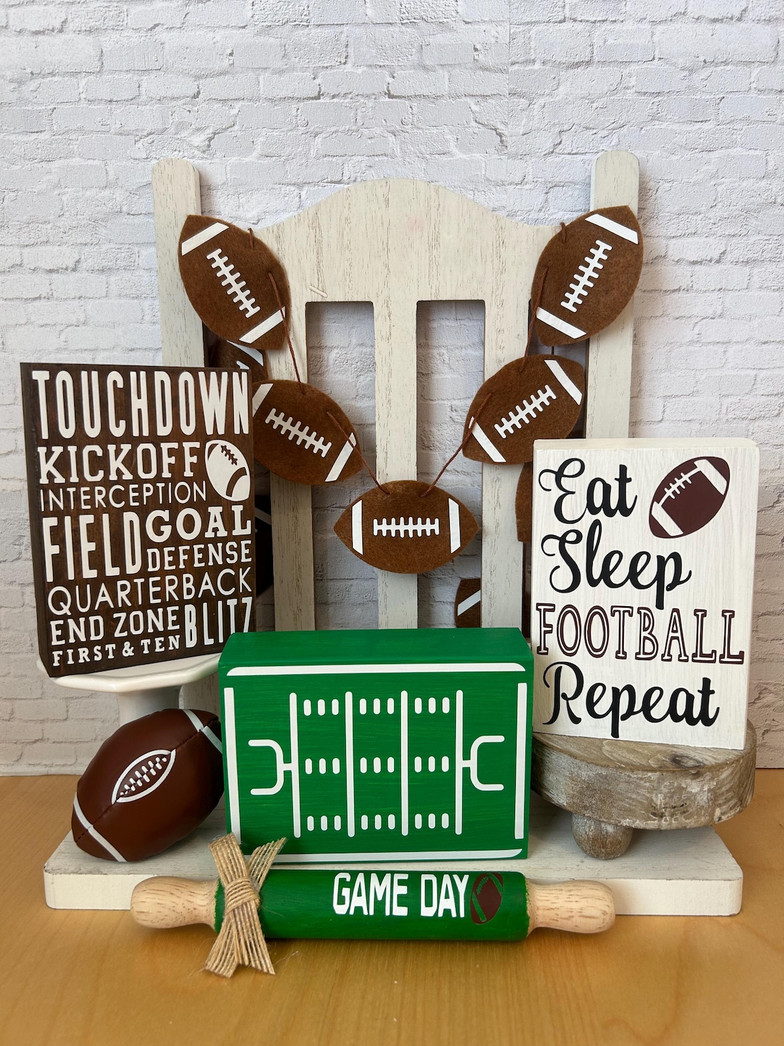 Felt Football Garland: 48in Sports Party Decor - Etsy