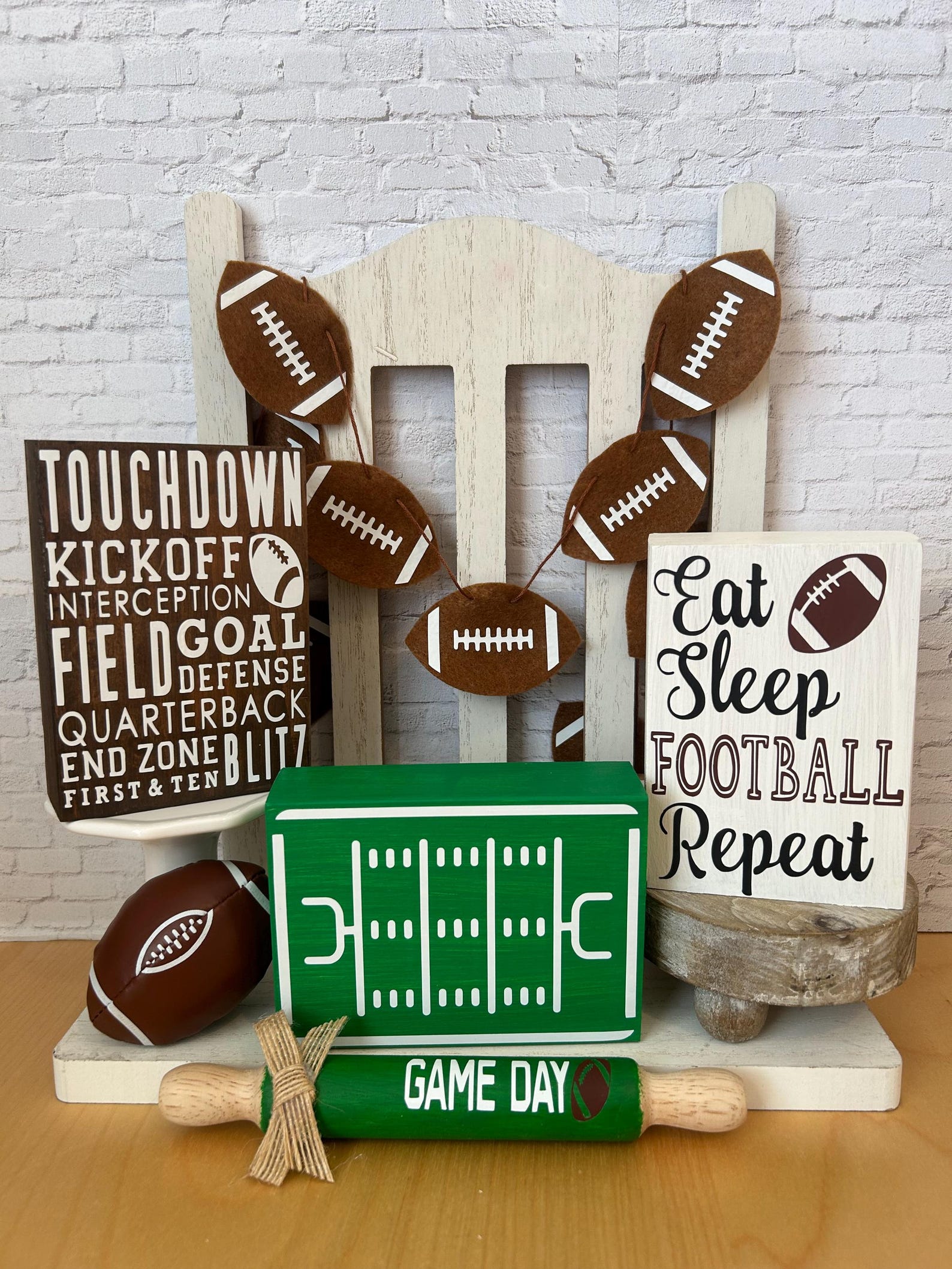 Felt Football Garland: 48in Sports Party Decor - Etsy