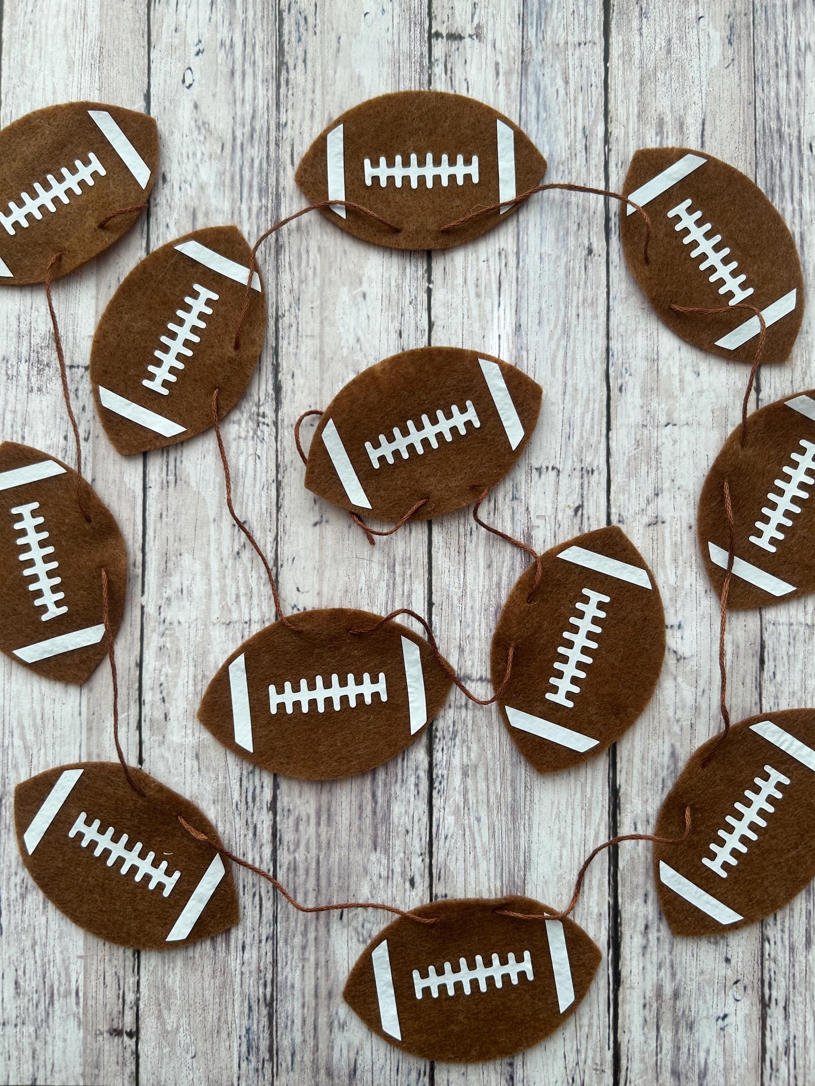 Felt Football Garland: 48in Sports Party Decor - Etsy