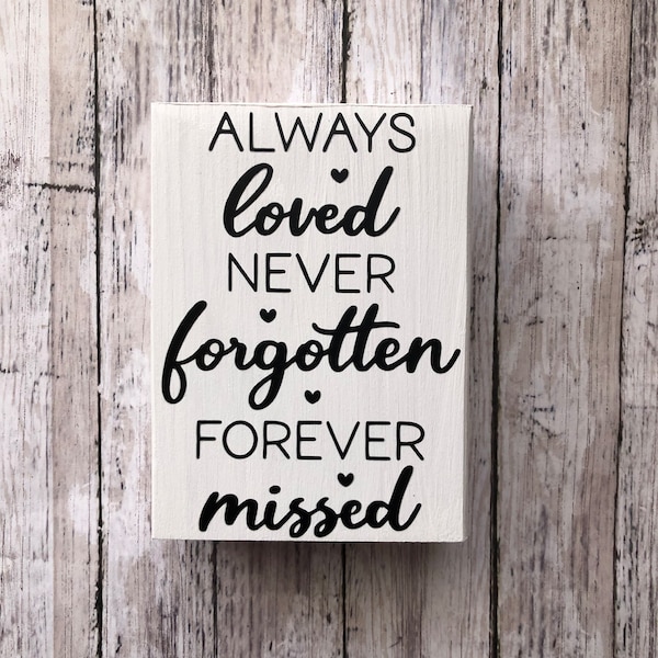 Always Loved Never Forgotten Forever Missed Svg - Etsy