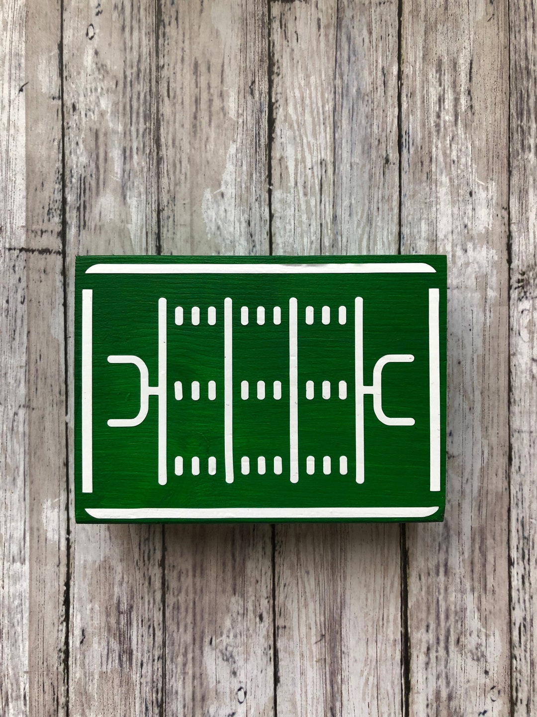 Reclaimed Wood Football Field Sign: Tiered Tray Decor - Etsy