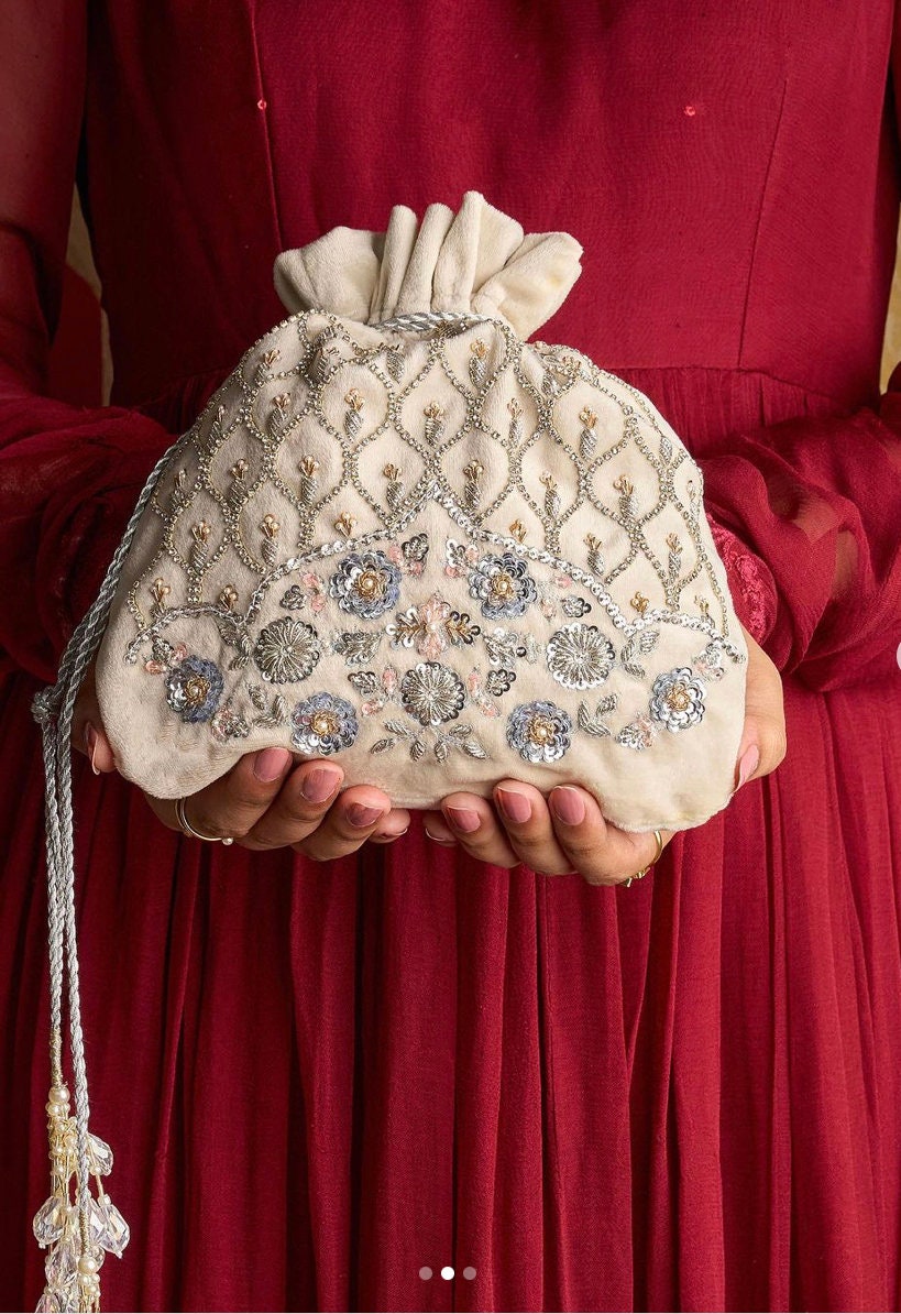 Drip Potli Bag Bridal Bag Bridal Pouch Evening Bag - Etsy