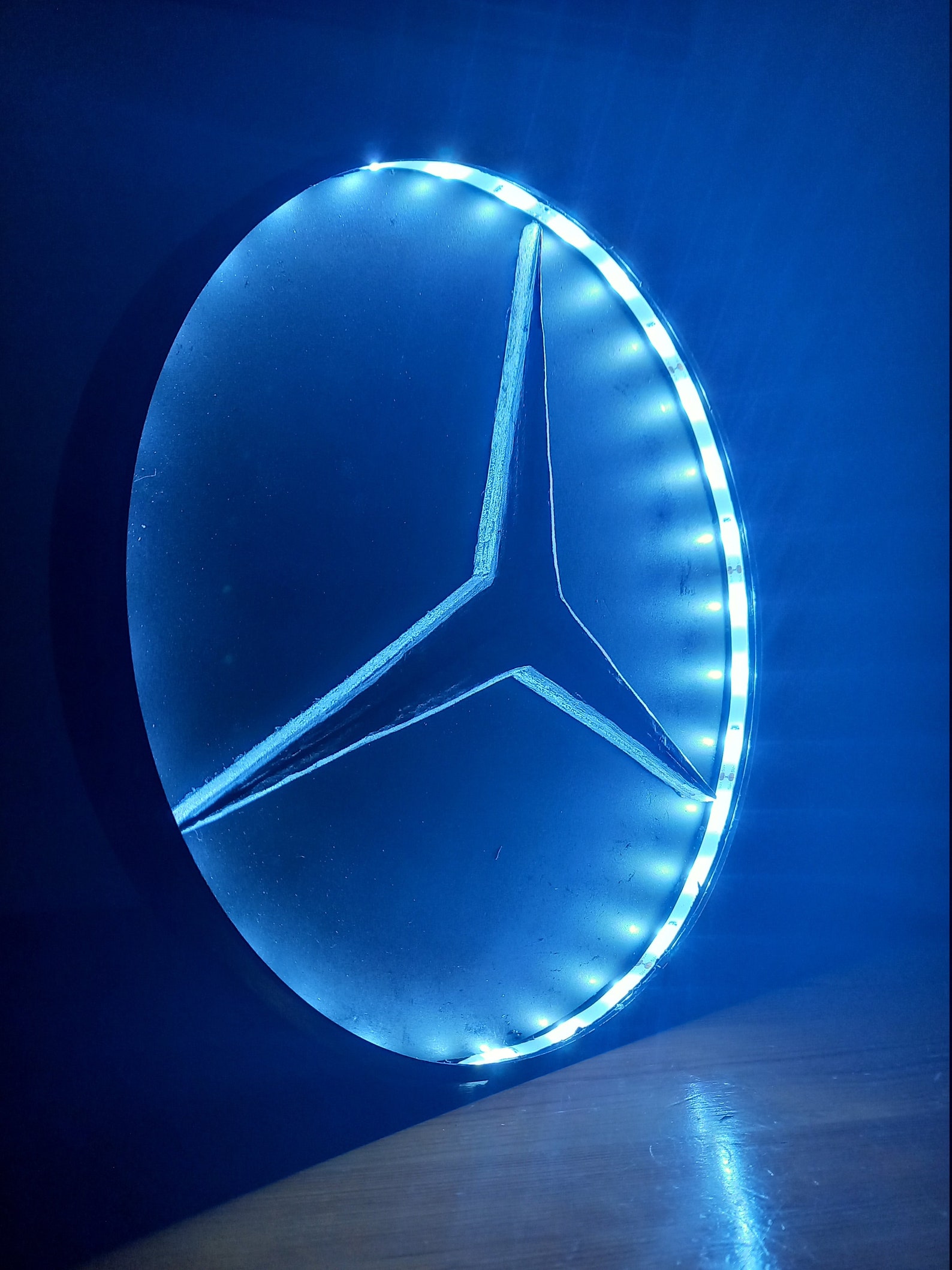 Mercedes LED Logo 3D LED 3D lampe mercedes led Lamp | Etsy