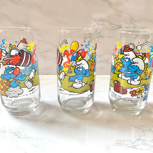 Smurf Drinking Glass - Etsy