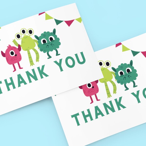 Monster thank you - Etsy France