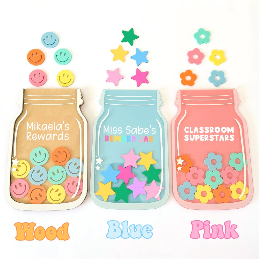 Positive Behavior Chart for Classroom, Personalized Reward Jar and ...