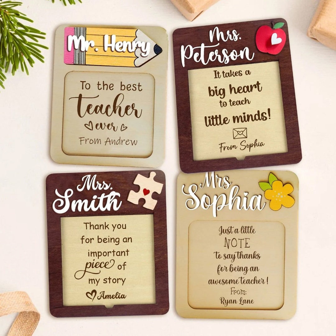 Personalized Post It Note Holder, Sticky Note Holder for Teacher ...