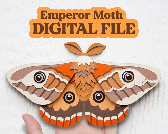 Papercraft 3D Moth | Paper Emperor Moth | Paper Bug Insect | DIY ...