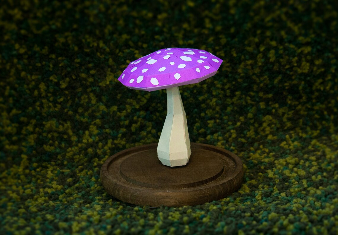 Papercraft 3D Spooky Mushroom DIY Cardstock Mushroom Paper - Etsy