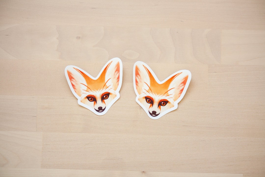 Fennec Fox Vinyl Sticker, Fox Sticker, Safari Sticker, Desert Fox Art ...