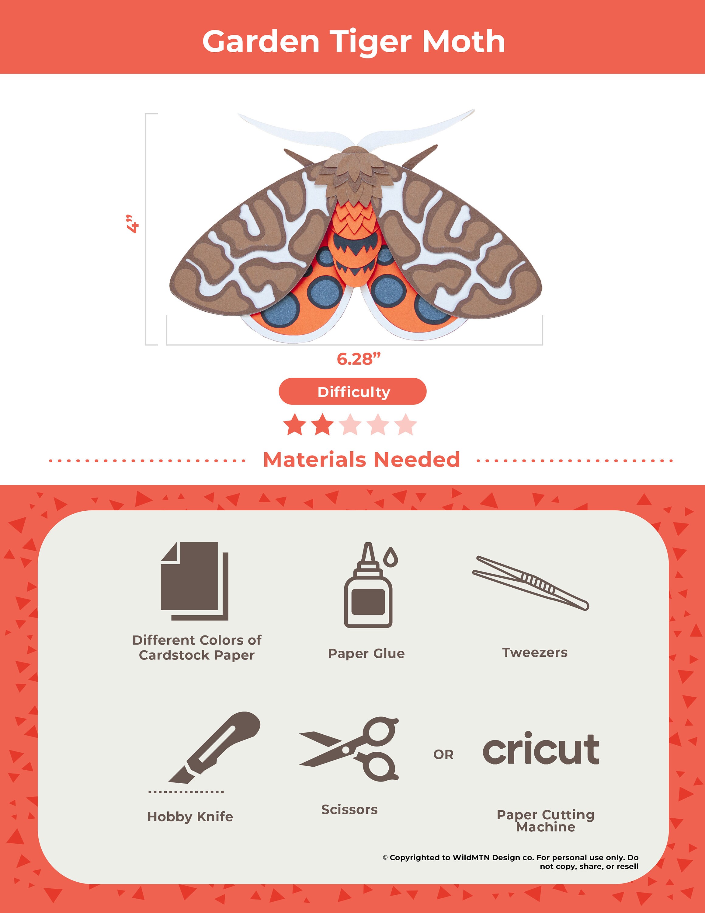 Printable Moth Craft Svg for Cricut DIY Paper Moth Craft - Etsy UK