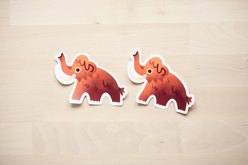 Mammoth Sticker, Ice Age Sticker, Wooly Mammoth Art - Etsy