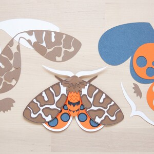 Digital Tiger Moth BUNDLE, Papercraft 3D Moth, DIY Cardstock Moth ...