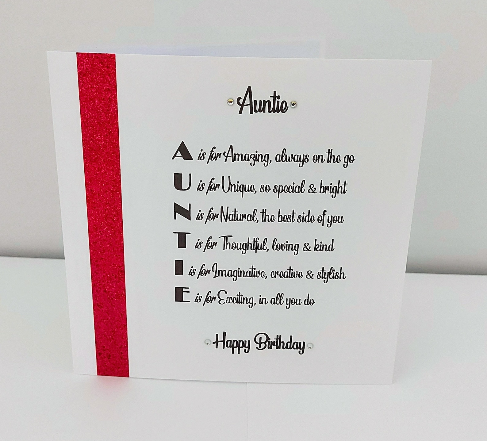 Auntie Poem Birthday Card Amazing Auntie Wonderful Auntie | Etsy