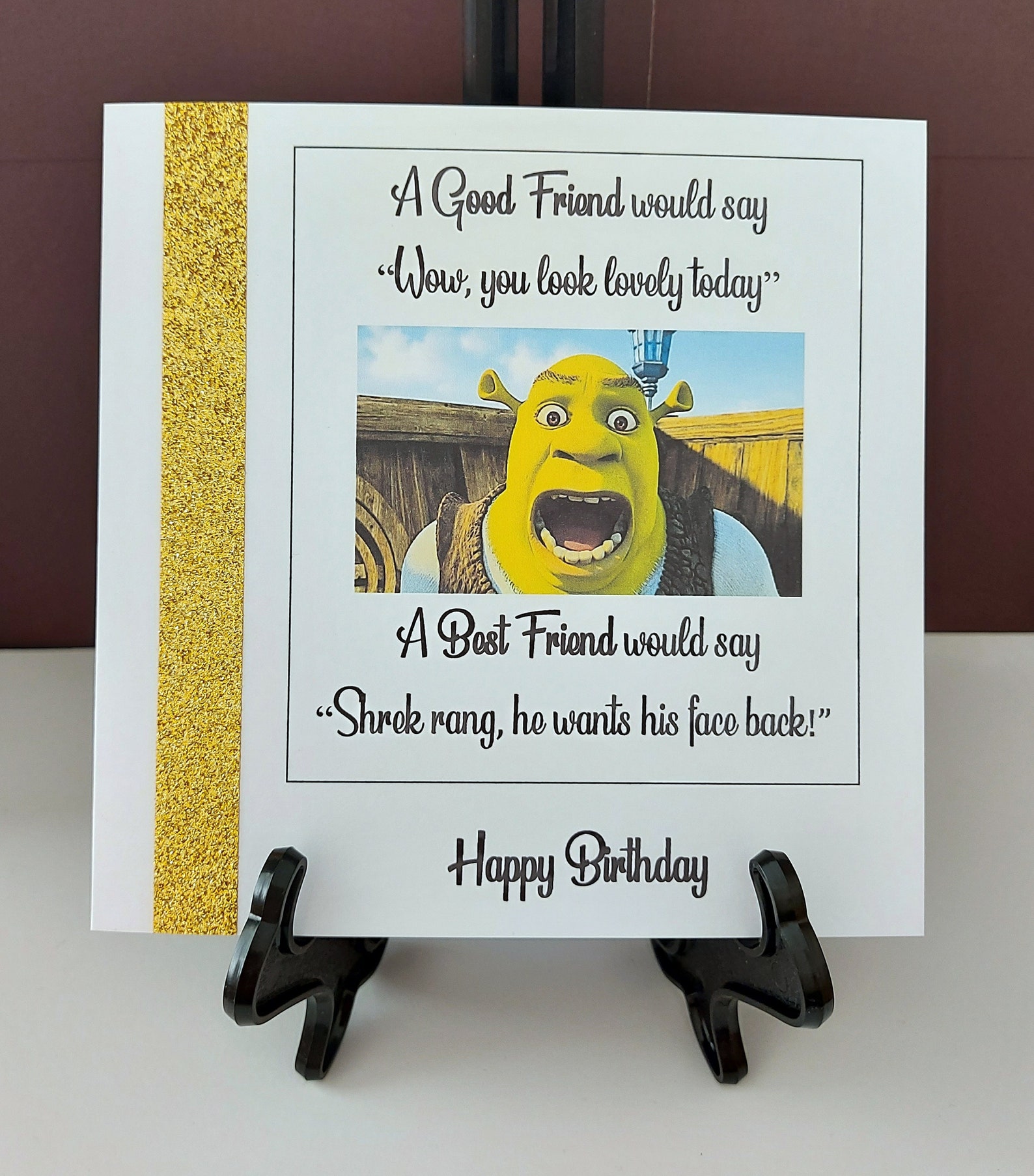 Shrek Wants His Face Back Funny Best Friend Birthday Card | Etsy