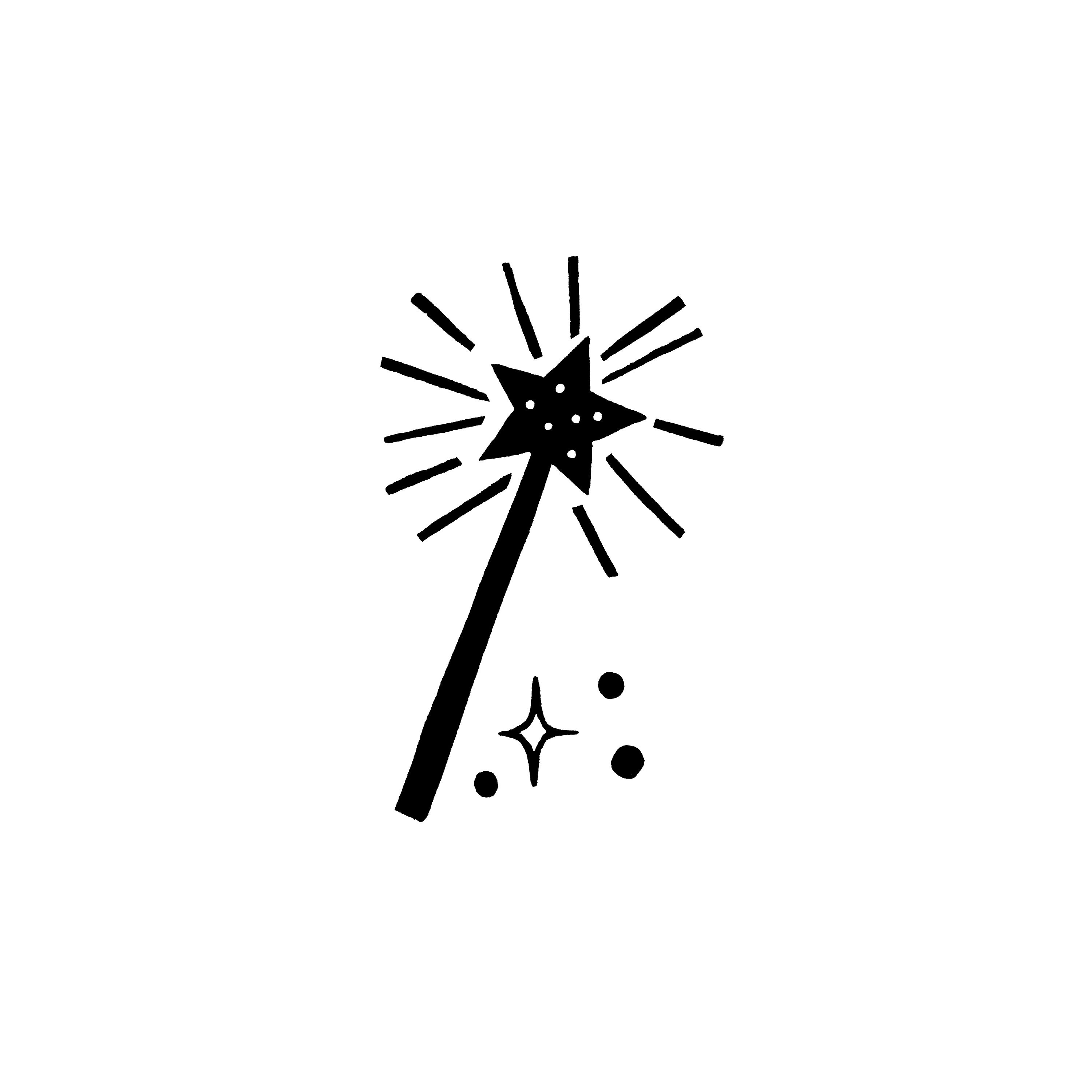 Wand Clipart Black And White