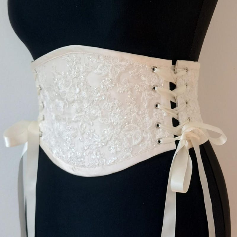 Ivory Belt Corset - Etsy