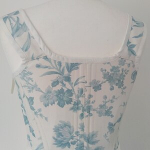 Custom Peppermint Bird Toile De Jouy Renaissance Corset 18th Century ...
